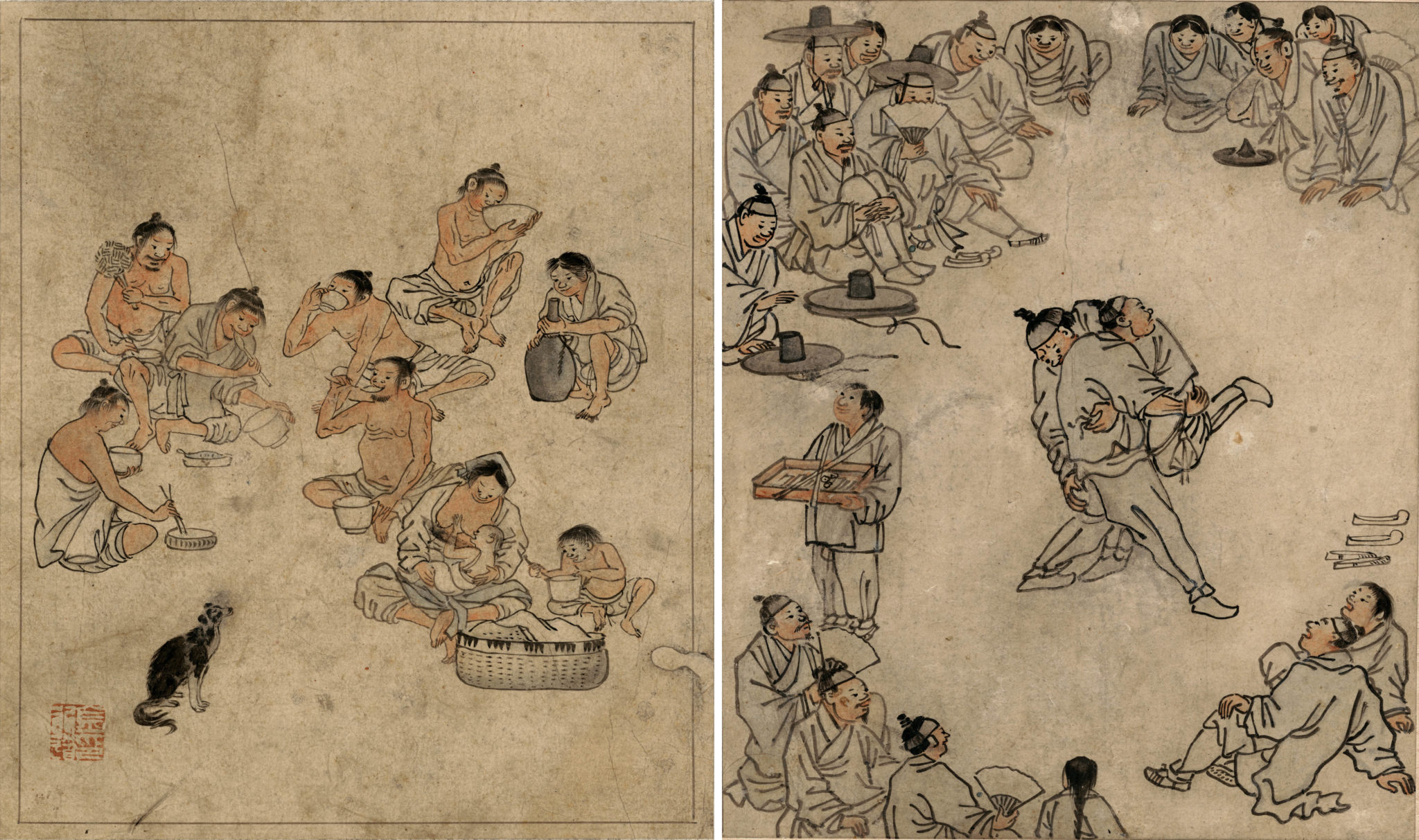 Smarthistory – Kim Hongdo, album of genre paintings