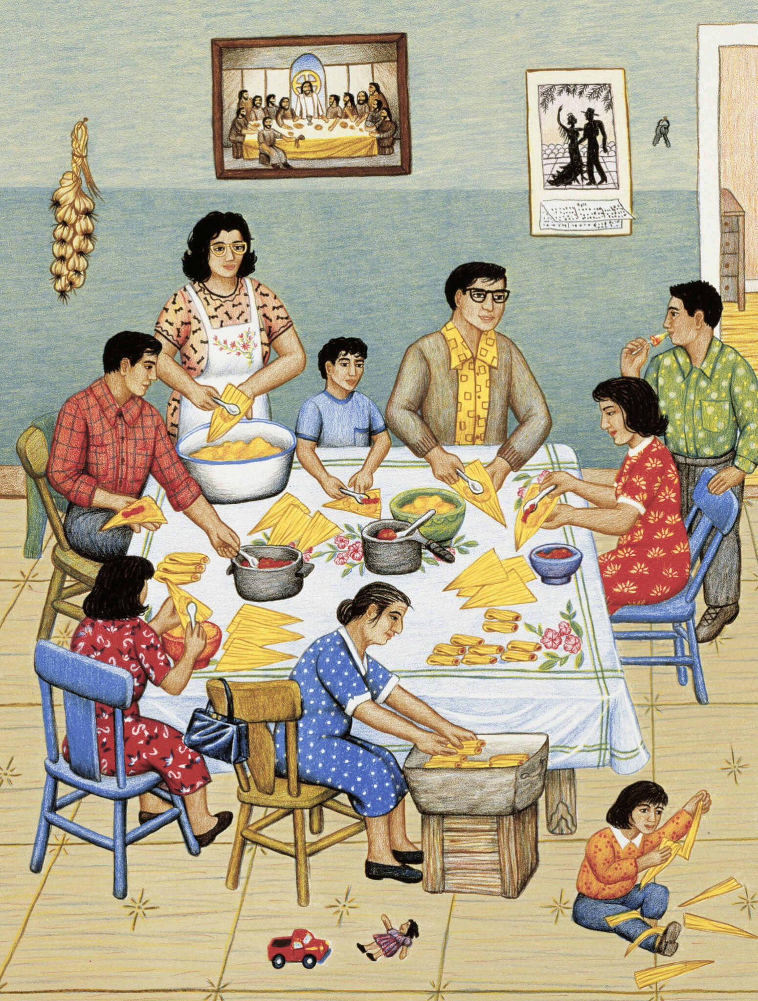 Smarthistory – Carmen Lomas Garza, Tamalada